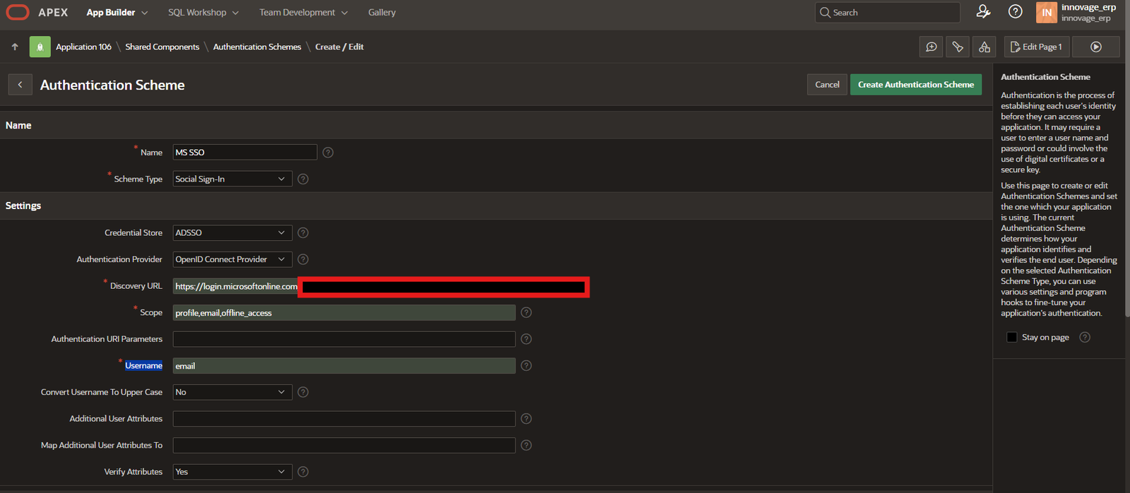 Enabling Microsoft Azure SSO in Oracle APEX – Innovage